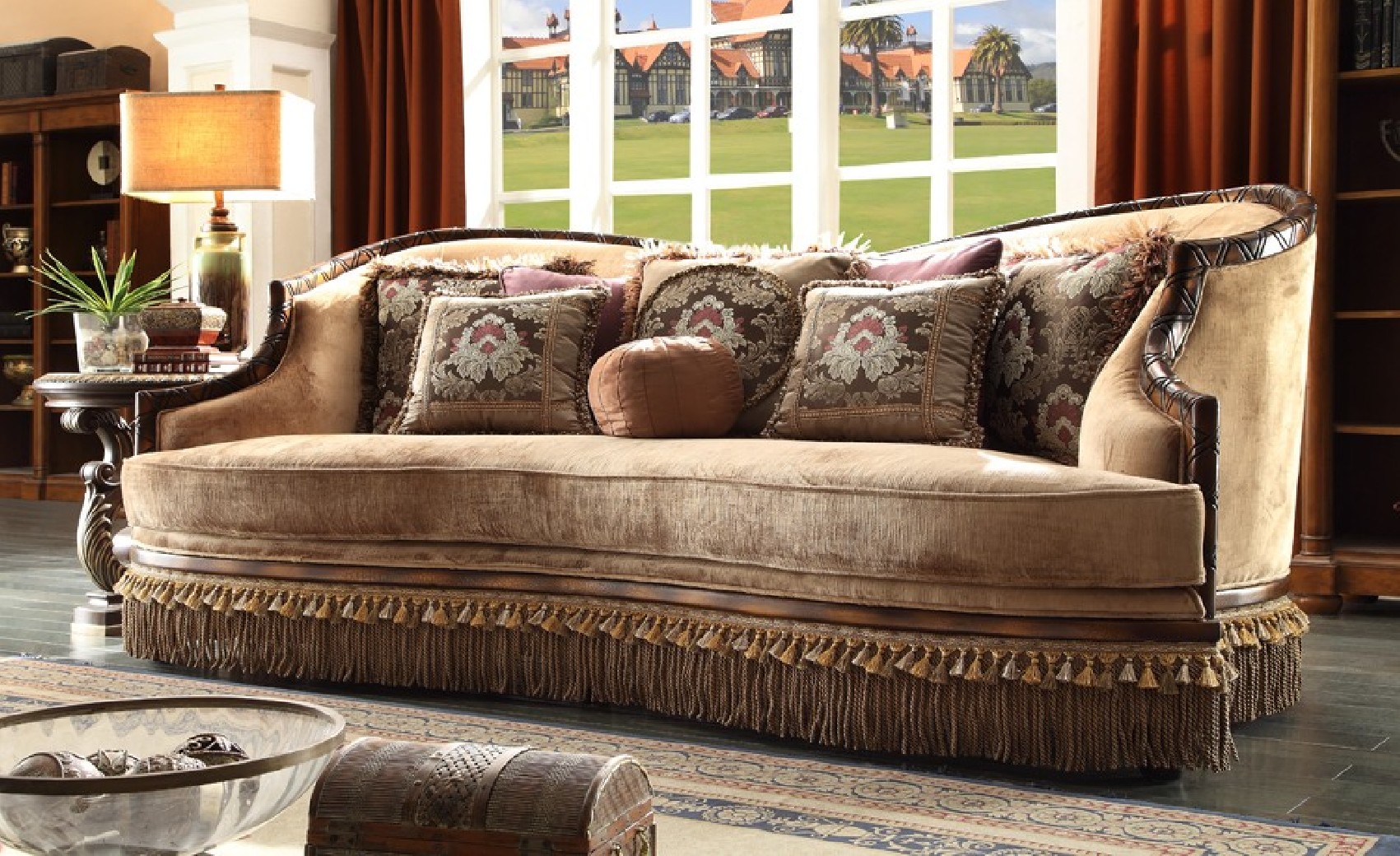 HD 1631 Homey Design upholstery living room set Victorian, European