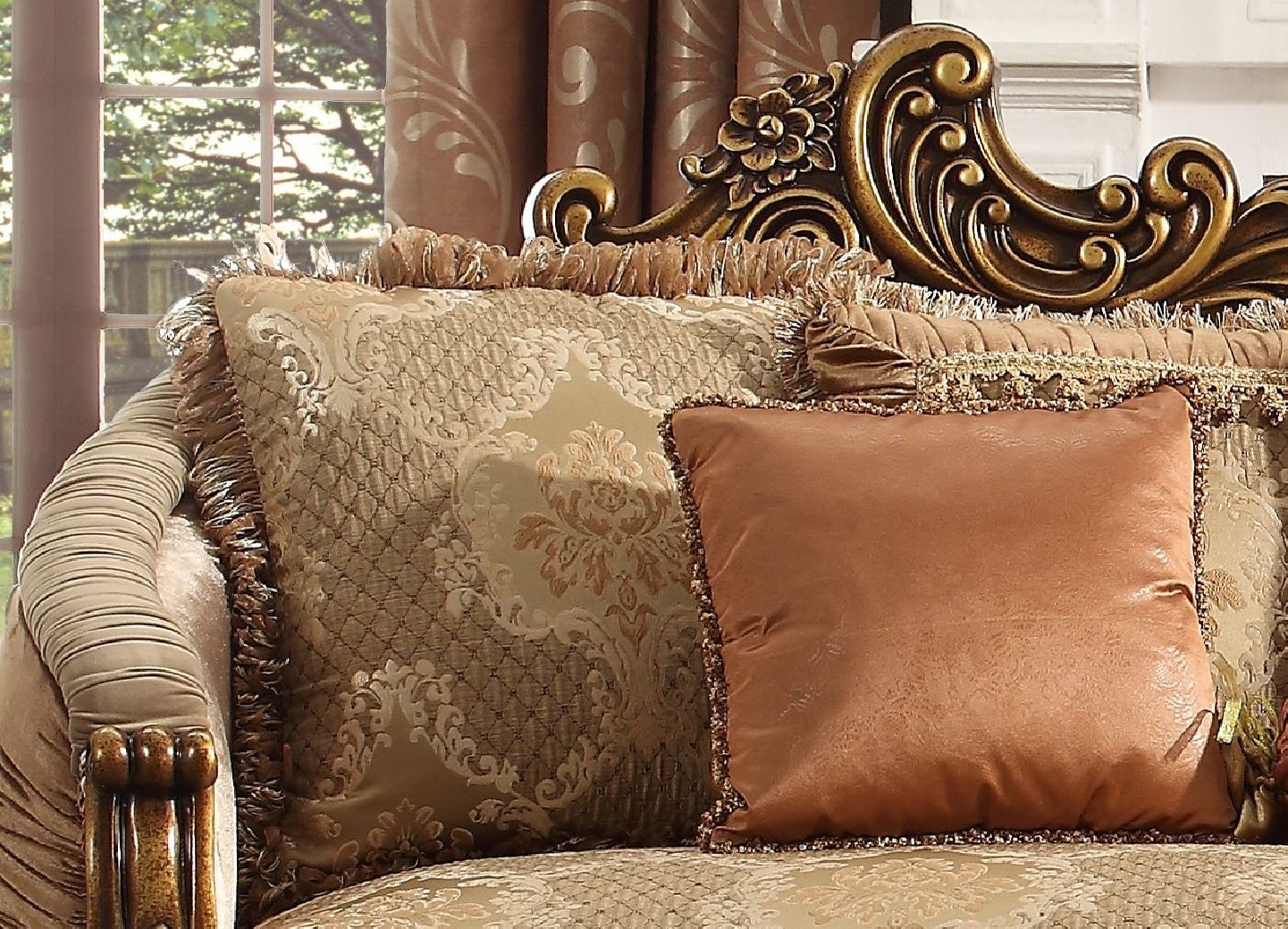 HD 1601 Homey Design upholstery living room set Victorian, European ...
