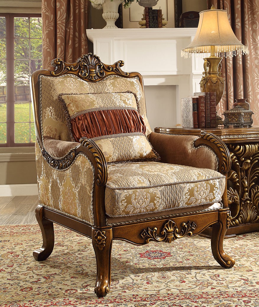 HD 1601 Homey Design upholstery living room set Victorian, European ...