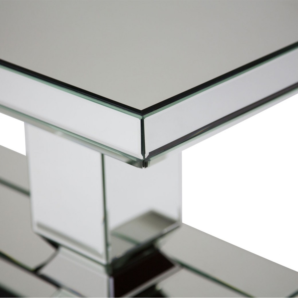 Mirrored 3-Tier Console Table 226 Montreal Collection By Michael Amini