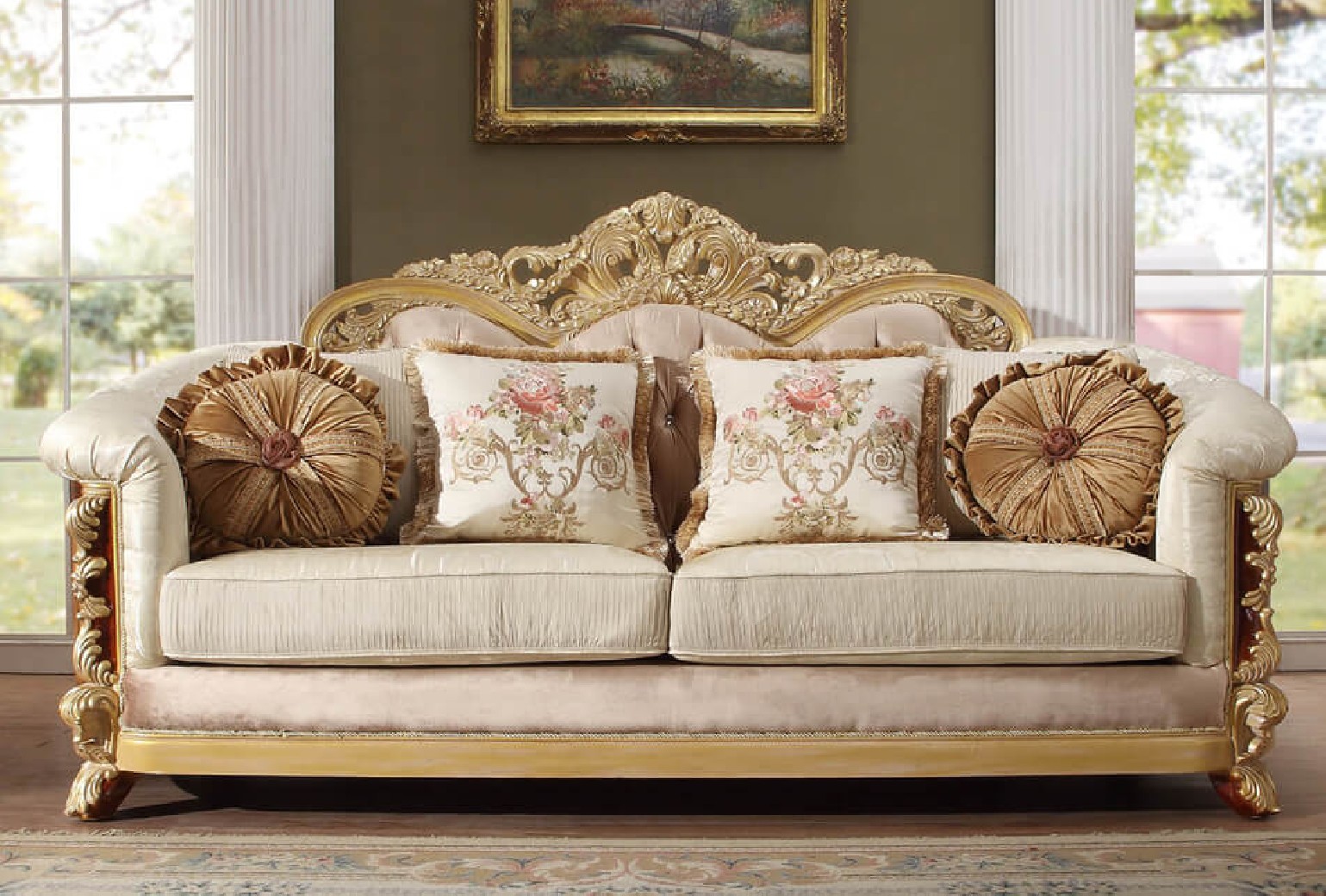 HD 821 Homey Design upholstery living room set Victorian, European ...