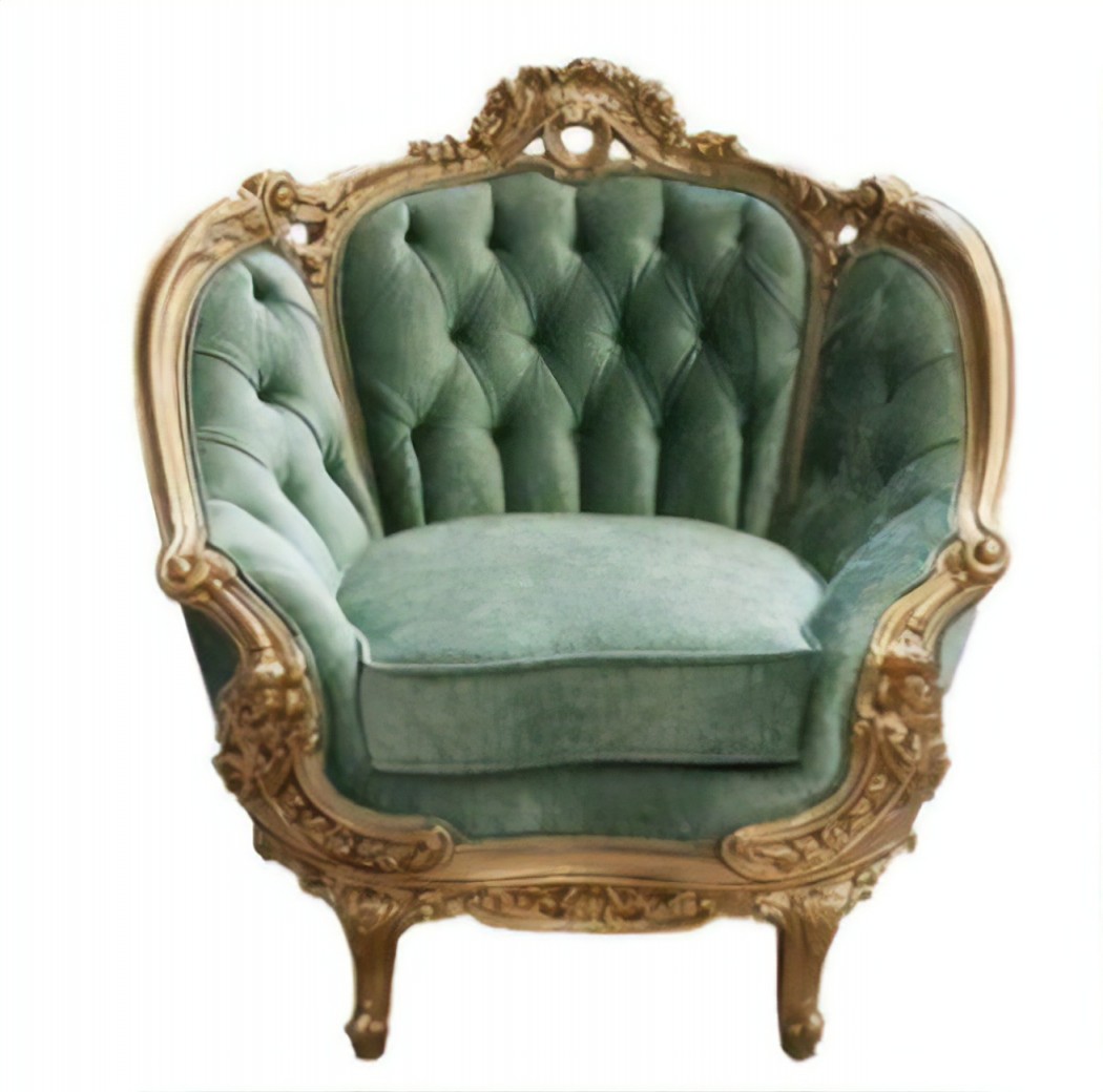 634A Italian Velvet Sofa & Loveseat - French Provincial Style Living ...