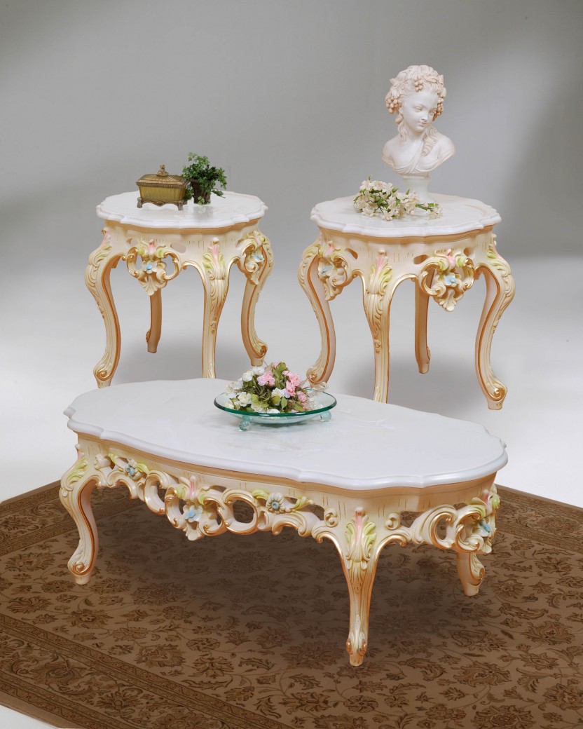 638 AJ French Provincial Style Living Room Italian Fabric By Polrey ...