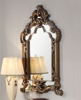 HD 8908B Homey Design Console Table Victorian Style Bronze Finish