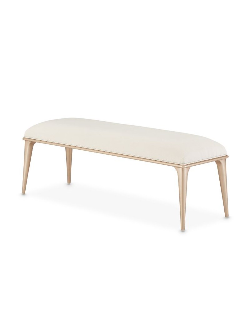 Bed Bench Medium Champagne Finish La Rachelle Collection By Michael Amini