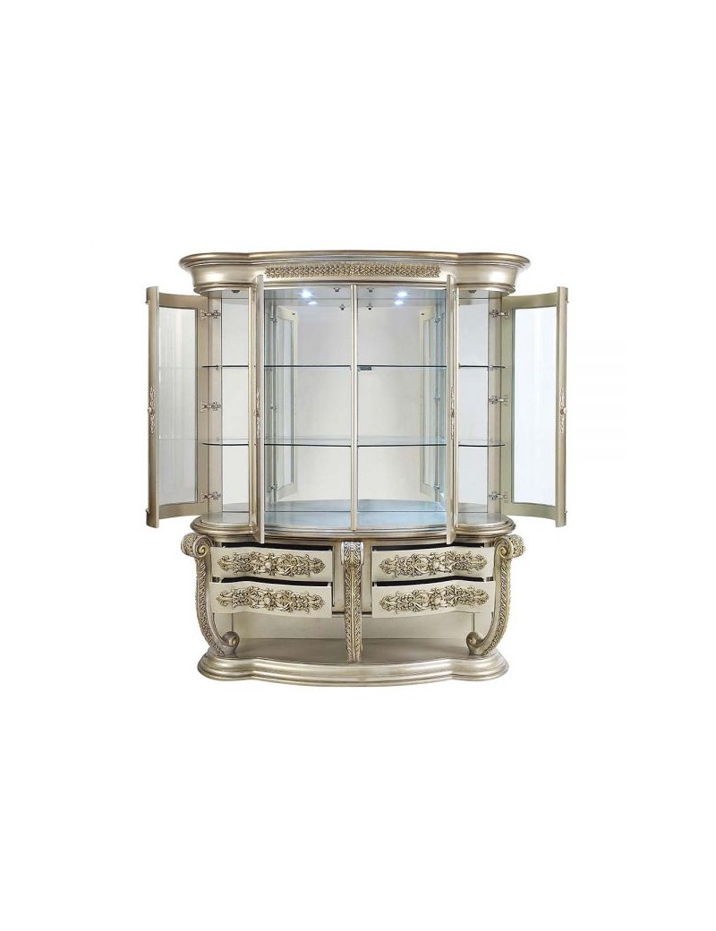 DN01200 Lavish Classic Champagne & Gold Finish Curio Danae Collection ...