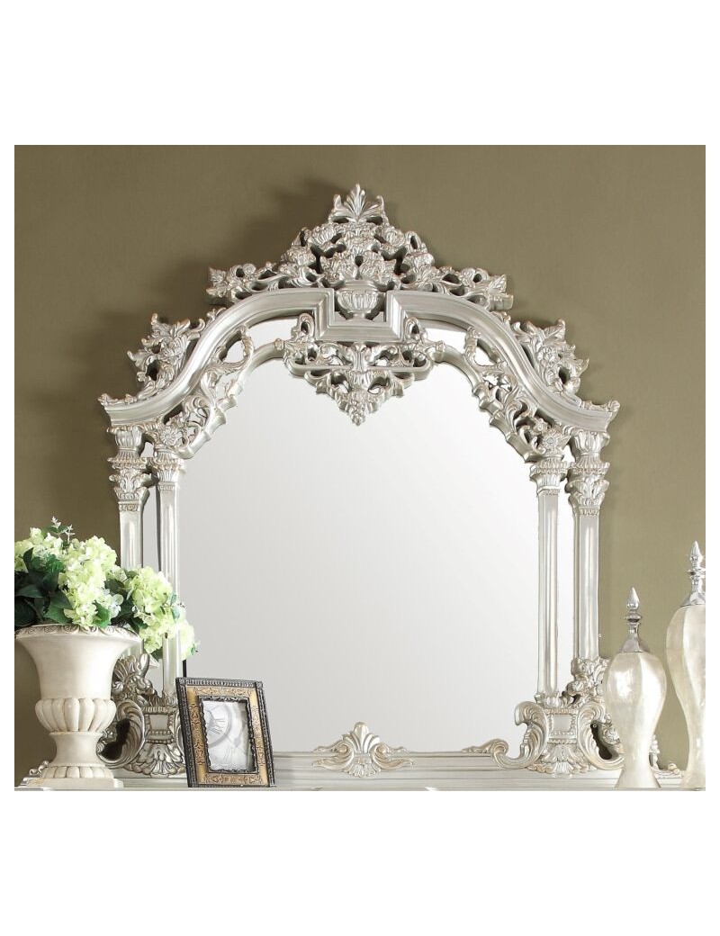 HD 8088 Victorian Style Buffet In Metallic Silver Finish By Homey Design.