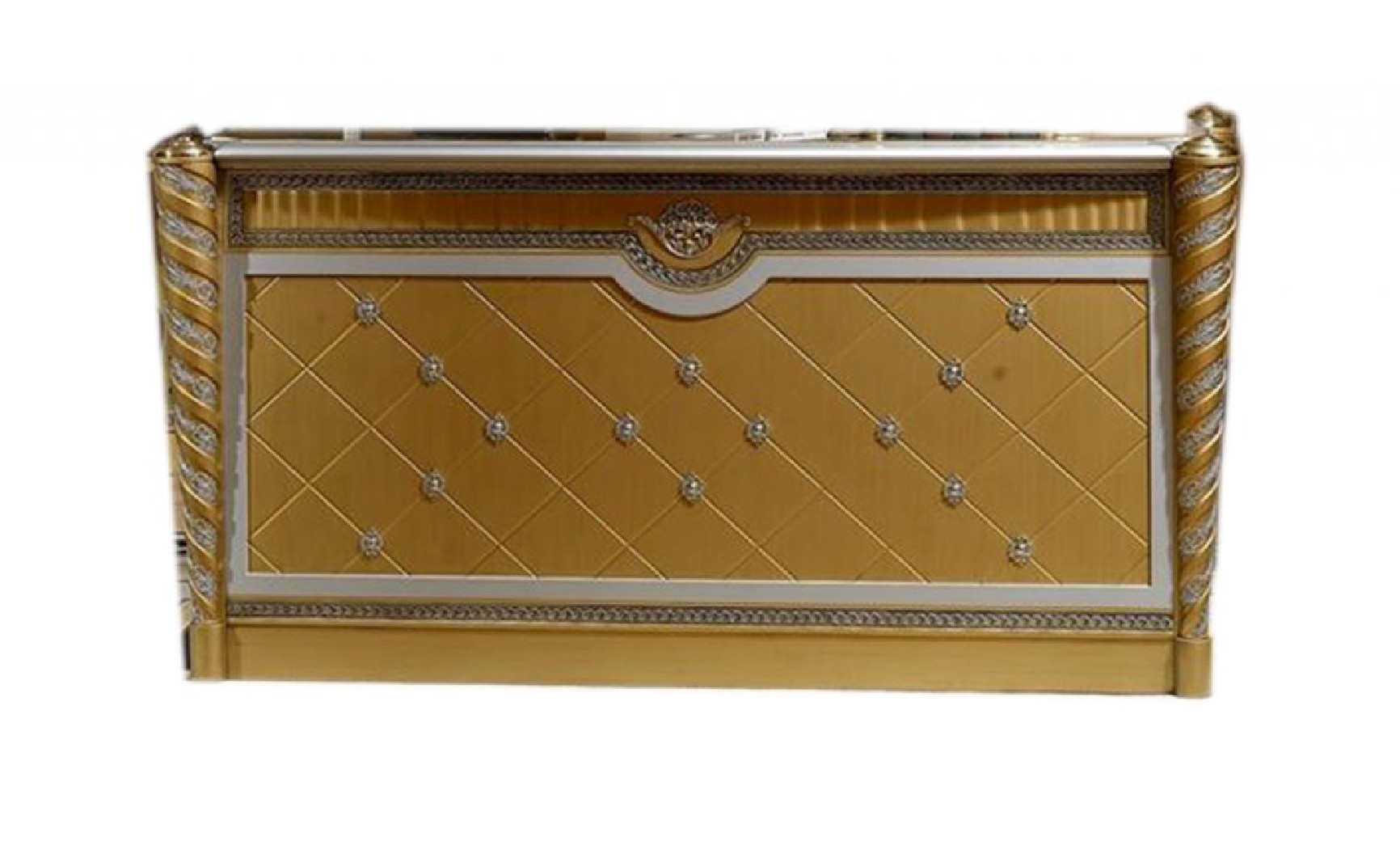E16 Italian Luxury Executive Gold Desk By Infinity Furniture Import