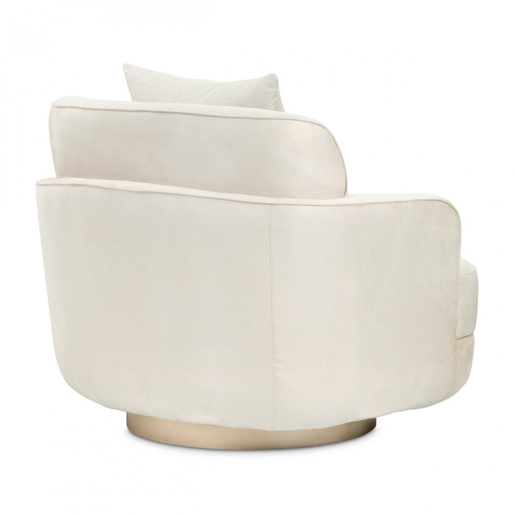 Swivel Chair Linen Moonlight Aurora by Michael Amini, LRU-AURA839-LIN-135