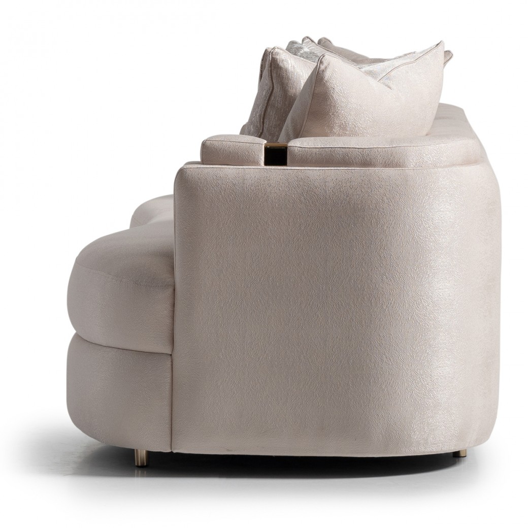 Mansion Sofa Almond Gold Carmela Collection By Michael Amini. LFR-CRMA816-AMD-806