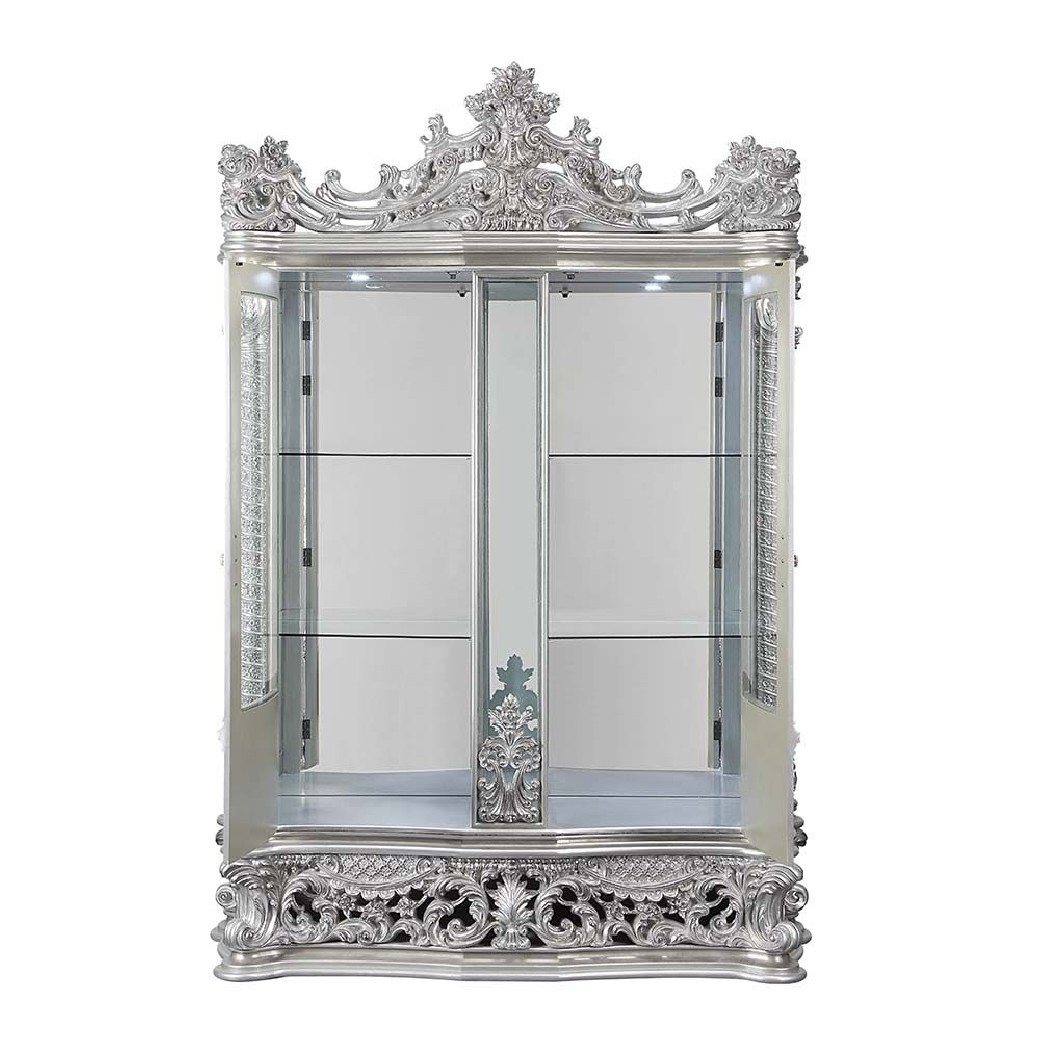 DN 00692 Lavish Classic Light Gold & Gray Finish Curio Valkyrie ...