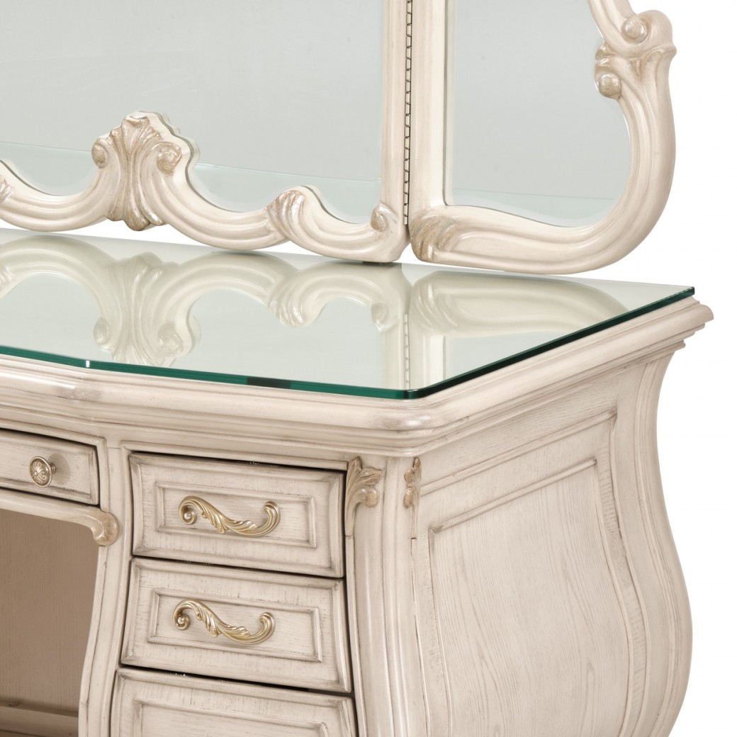 Vanity & Mirror Platine De Royale Collection By Michael Amini