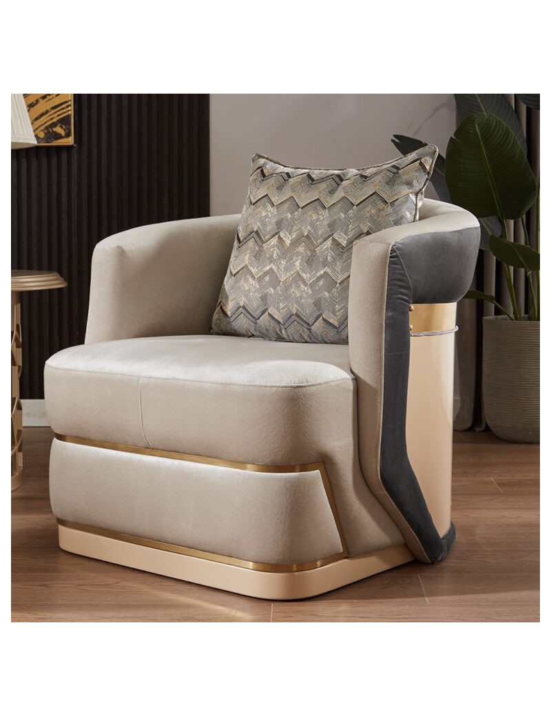 HD 9008 2PC Sofa & Loveseat Art Deco Style By Homey Design