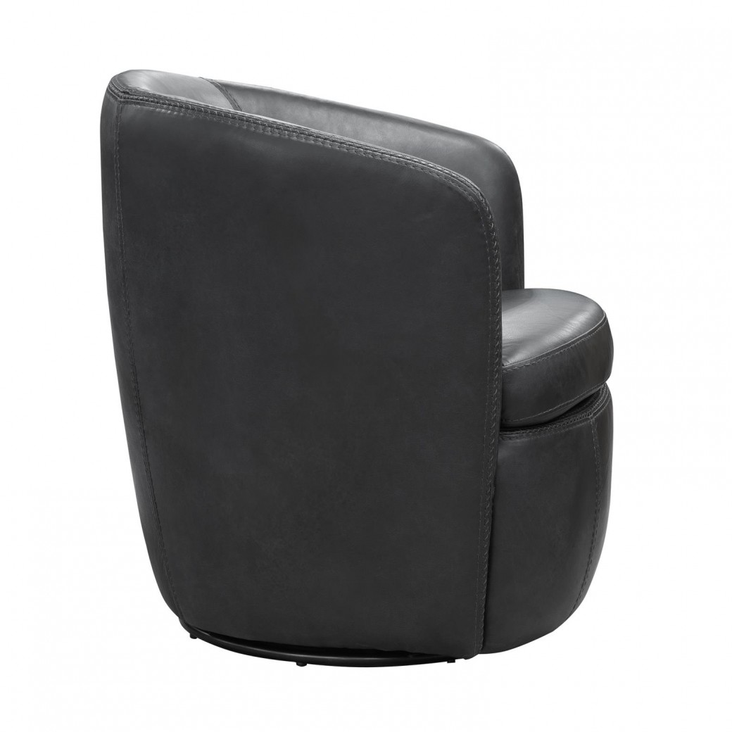 Barolo - Vintage Slate Swivel Genuine Leather Club Chair By Parker ...