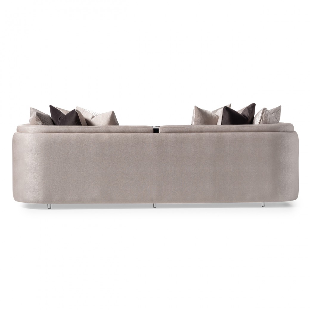 Mansion Sofa Carmela Zinc Silver Collection By Michael Amini.LFR-CRMA816-ZNC-808
