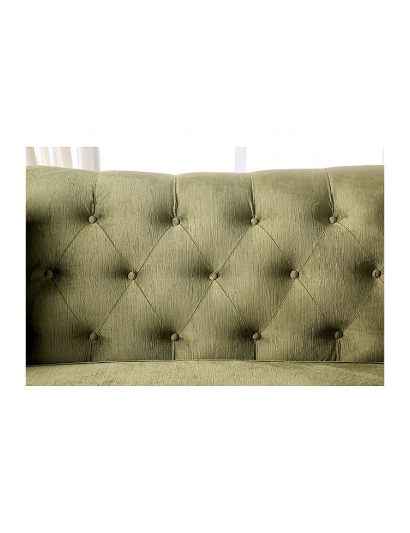 SM2684 Transitional Style Sofa & Loveseat Green color. Kaye Collection ...