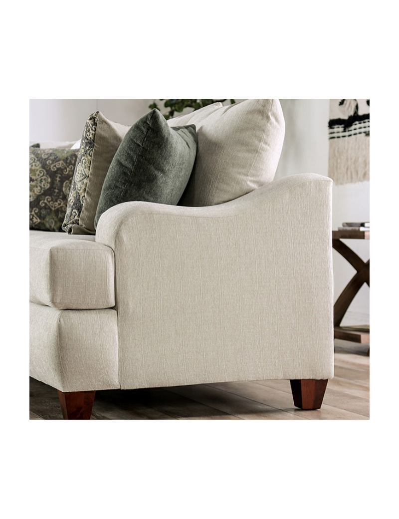 SM6443 Contemporary Style Sectional Beige / sage green color ...