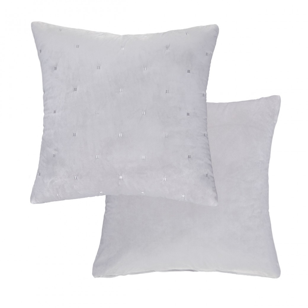 Roma II Pc 9PC Queen Comforter Set Platinum By Michael Amini