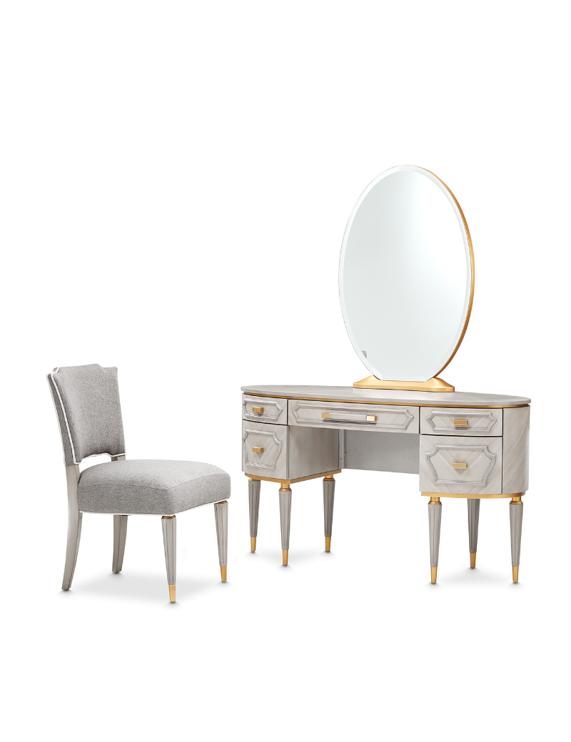 St. Charles Vanity & Mirror 2pc by Michael Amini 9088058VAN2-803
