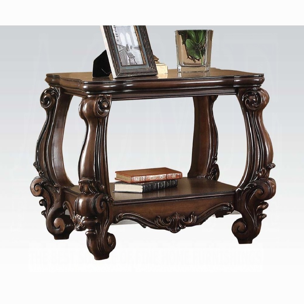 82120 Coffee Table Versailles Collection Cherry Oak Finish By Acme ...
