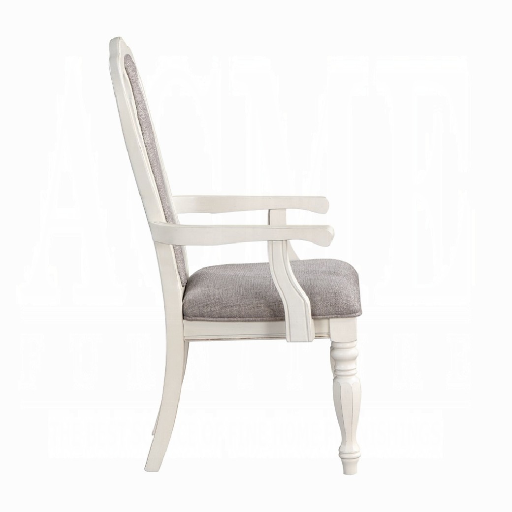 DN01657 Florian Dining Set Oak & Antique White Finish by Acme Furniture