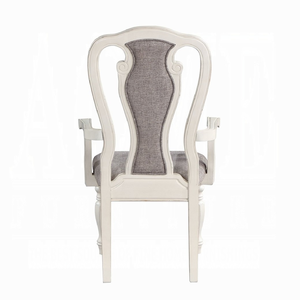 DN01657 Florian Dining Set Oak & Antique White Finish by Acme Furniture