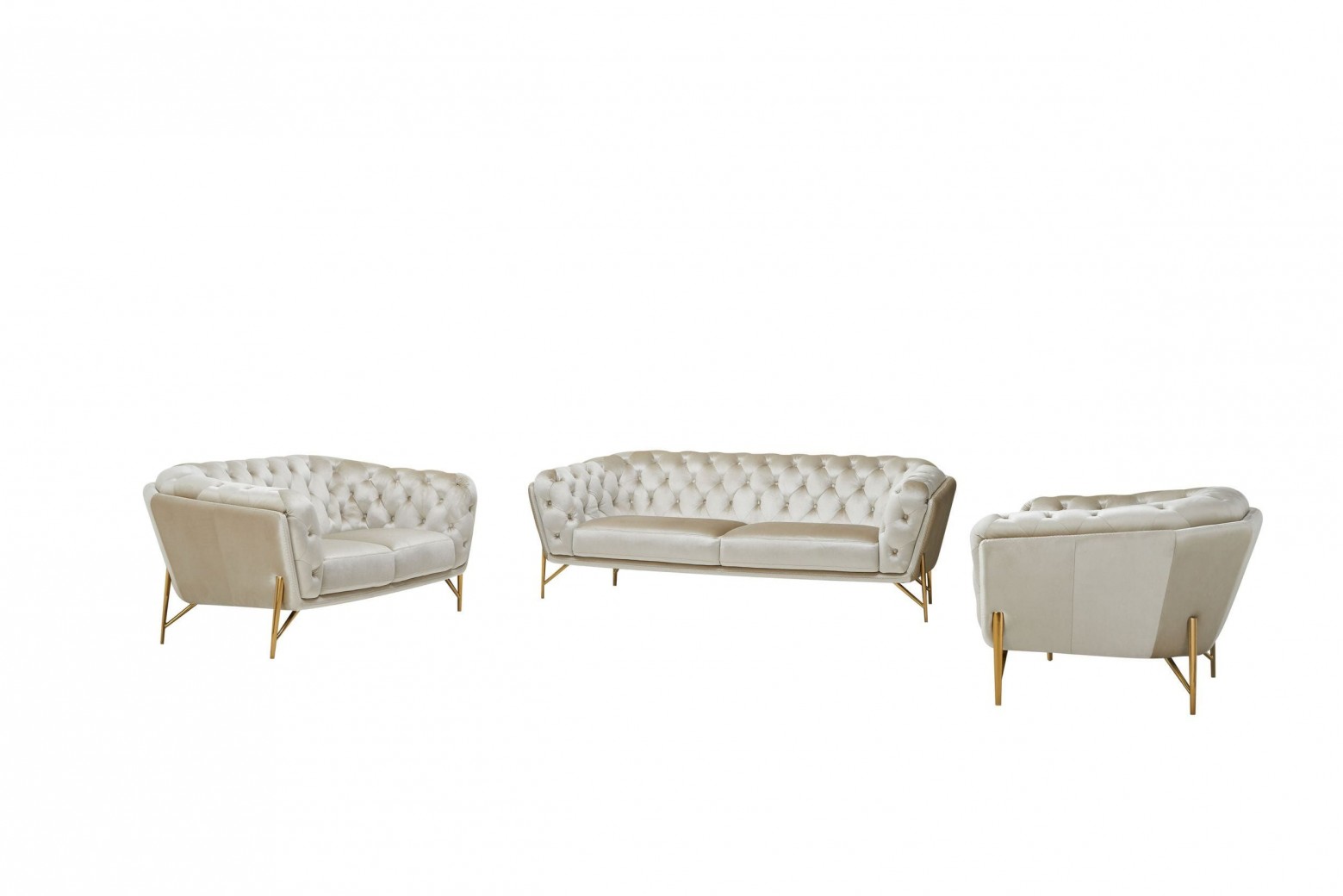 78653 Divani Casa Stella - Transitional Beige Velvet Sofa Set by VIG ...