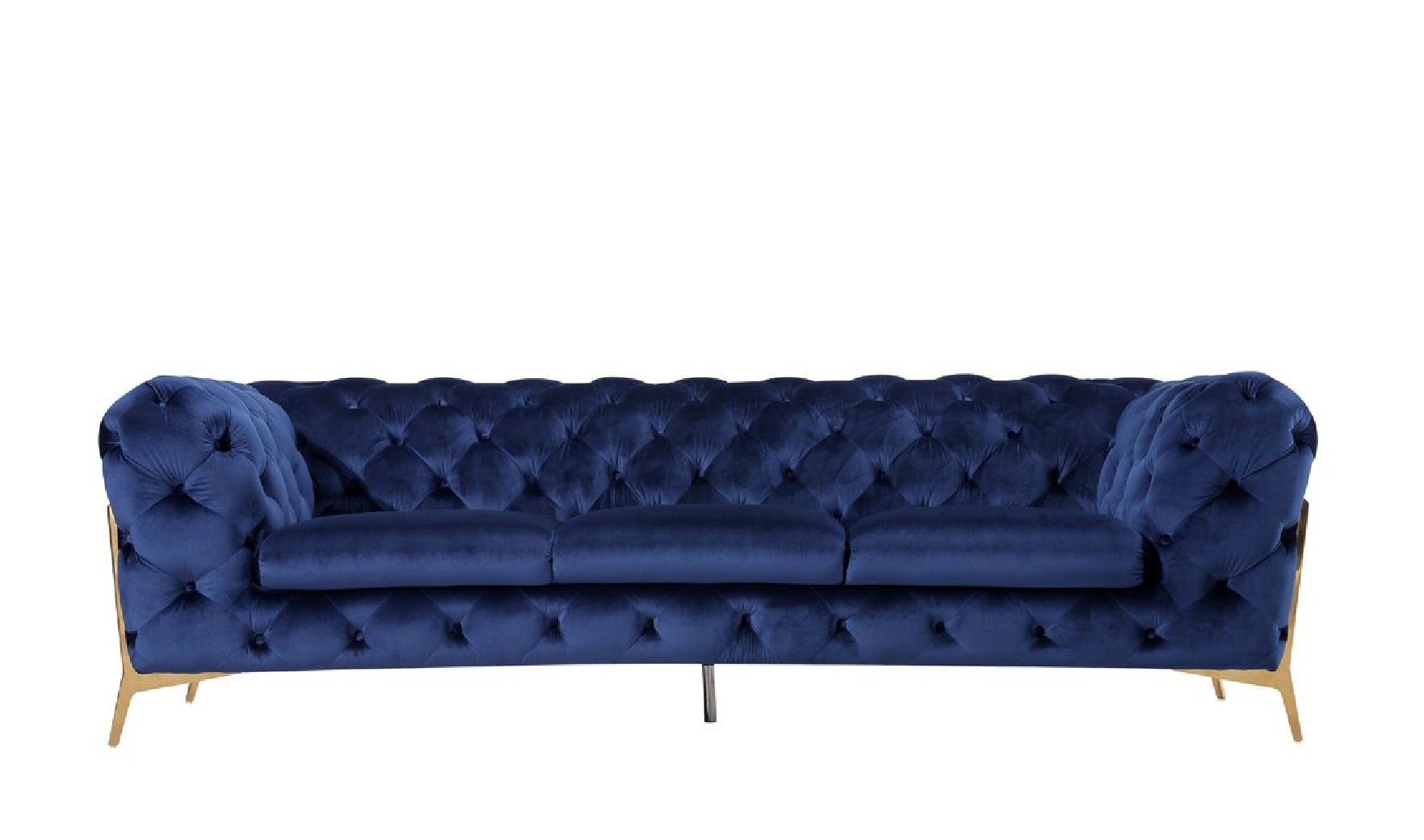 73691 Divani Casa Sheila Modern Dark Blue Fabric Sofa Set by VIG Furniture