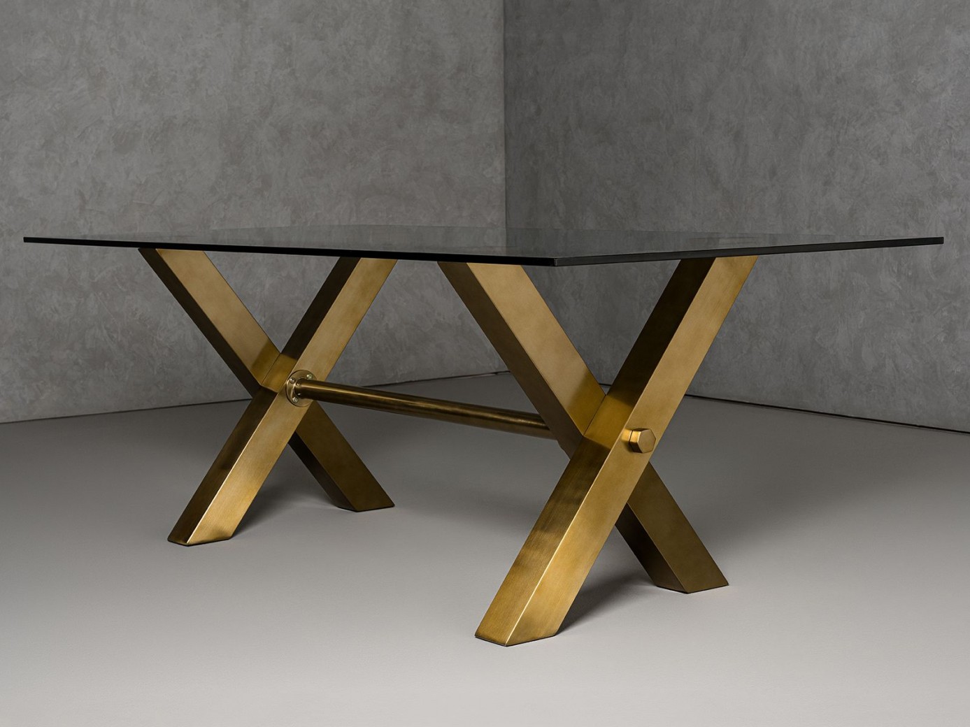 81457 Modrest Dandy - Modern Golden & 15mm Glass Dining Table By VIG ...