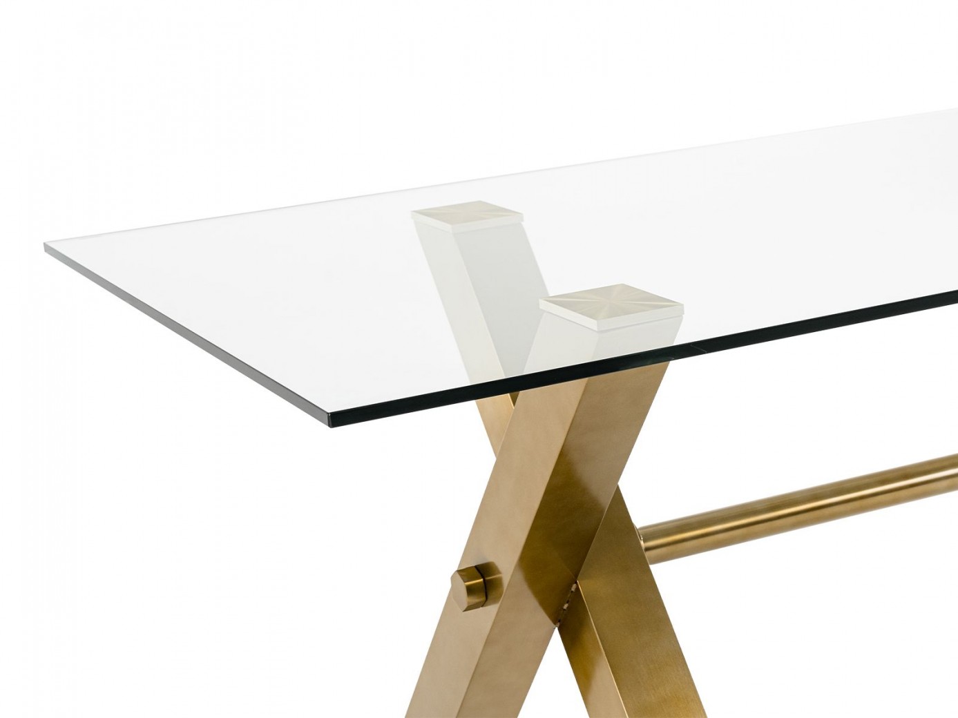 81457 Modrest Dandy - Modern Golden & 15mm Glass Dining Table By VIG ...