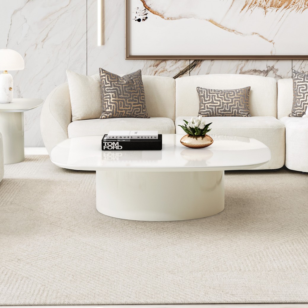 Cocktail Table Cloud White Le Montreaux Collection By Michael Amini Lfr