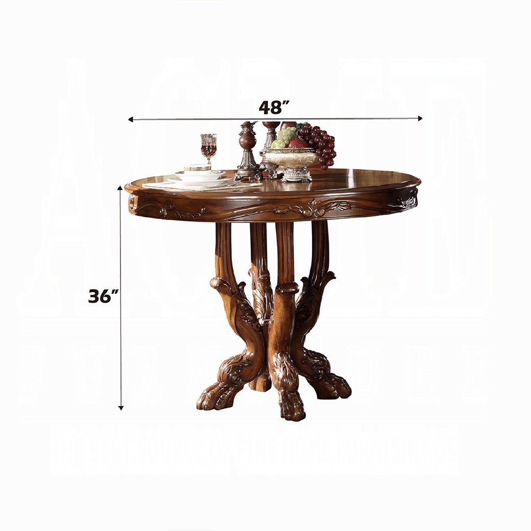 12160 Acme Counter Height Dining Set Cherry Oak Finish Dresden ...